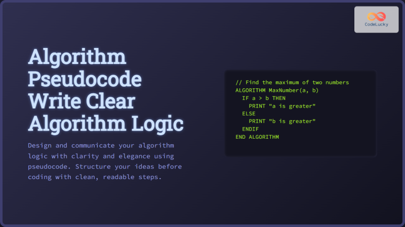 Algorithm Pseudocode: Write Clear Algorithm Logic with Examples - CodeLucky