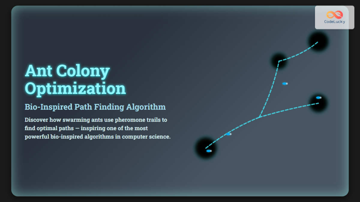 Ant Colony Optimization Bio Inspired Path Finding Algorithm Explained Codelucky
