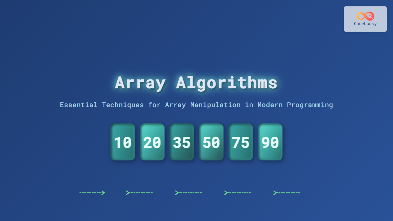 Array Algorithms Essential Techniques For Array Manipulation Codelucky