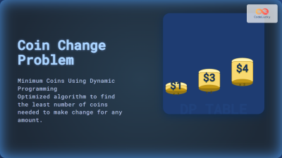 Coin Change Problem Minimum Coins Dynamic Programming Explained With