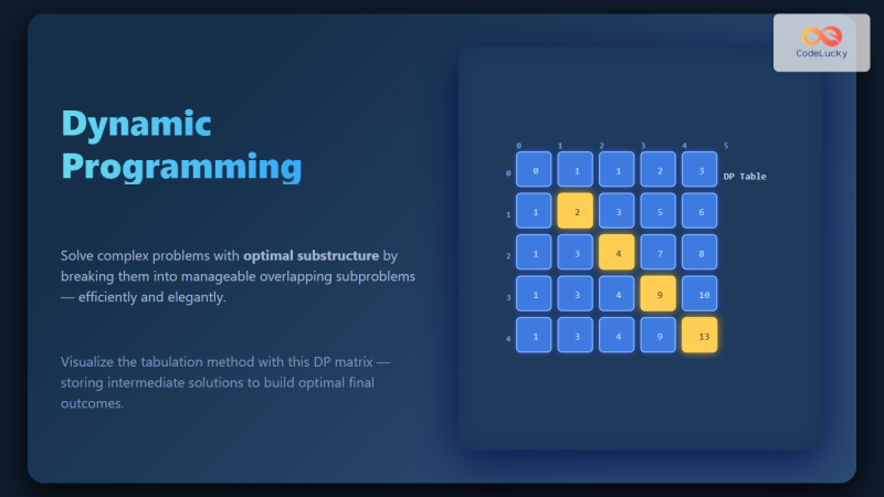 Dynamic Programming: Solve Complex Problems with Optimal Substructure - CodeLucky