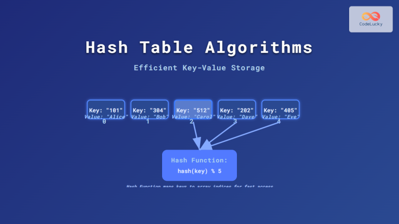 Hash Table Algorithms: Efficient Key-Value Storage Explained with ...
