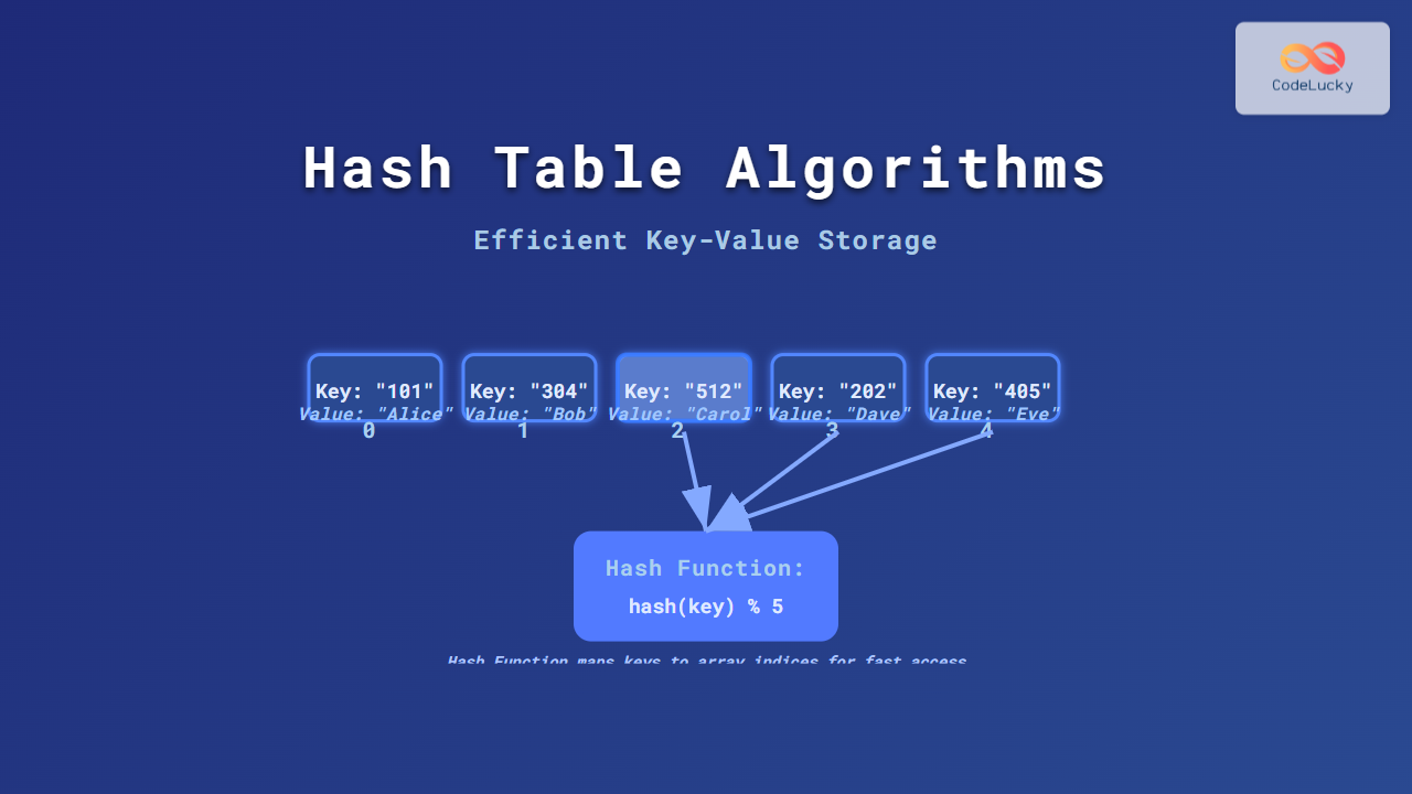 Hash Table Algorithms: Efficient Key-Value Storage Explained with ...