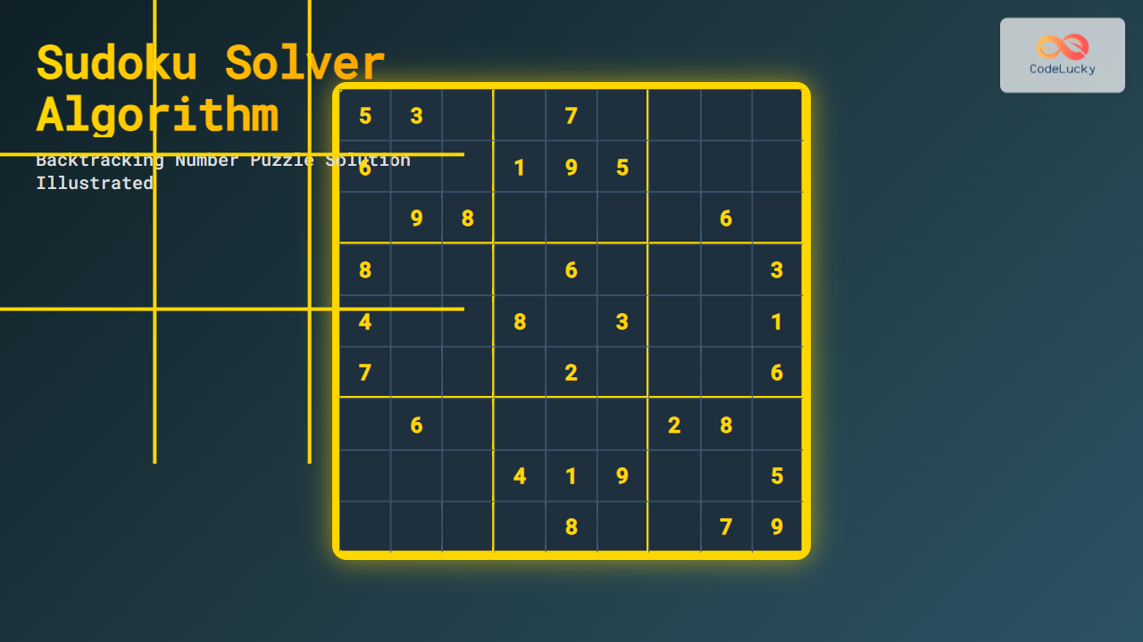 Sudoku Solver Algorithm Backtracking Number Puzzle Solution Explained With Examples Codelucky