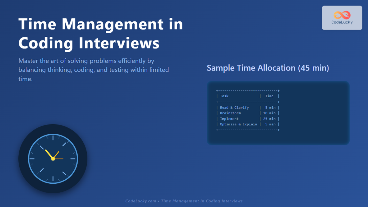 Time Management in Coding Interviews: Solve Problems Efficiently - CodeLucky
