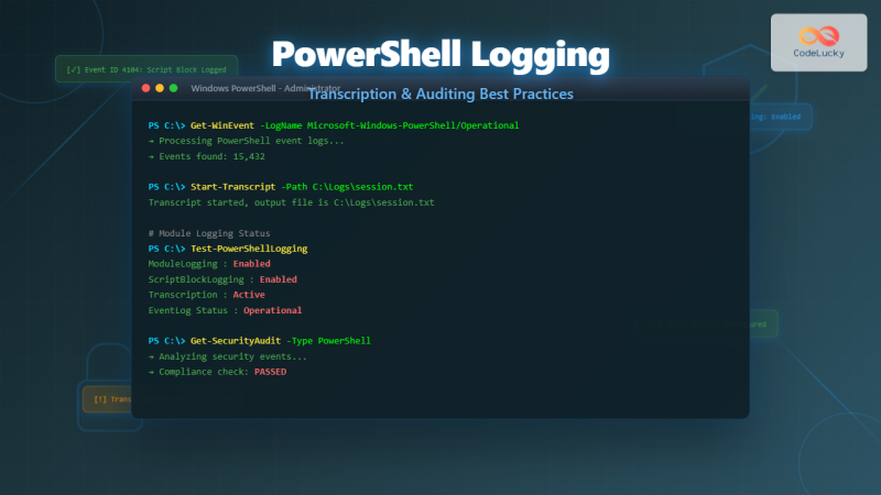 PowerShell Logging, Transcription & Auditing Best Practices: Complete ...