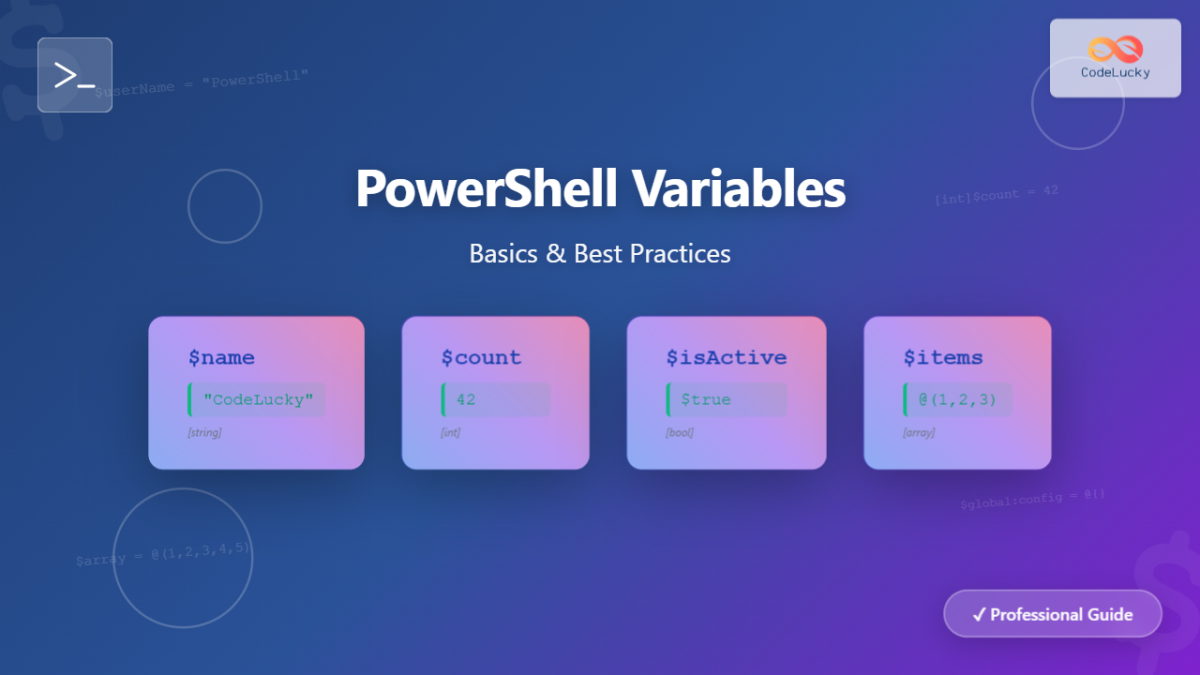 Working with Variables in PowerShell: Complete Guide to Data Storage ...