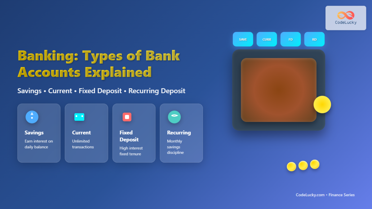 Banking: Types of Bank Accounts Explained in Detail for Smart Money ...