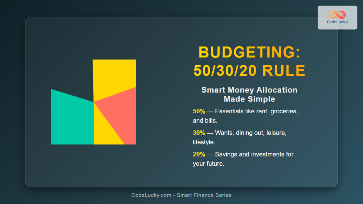 Budgeting: 50/30/20 Rule for Smart Money Allocation and Financial ...