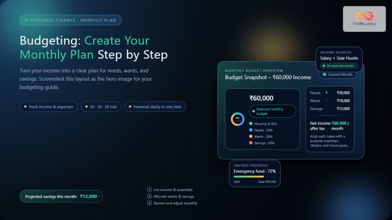 Budgeting: How to Create a Monthly Budget Step by Step for Financial ...