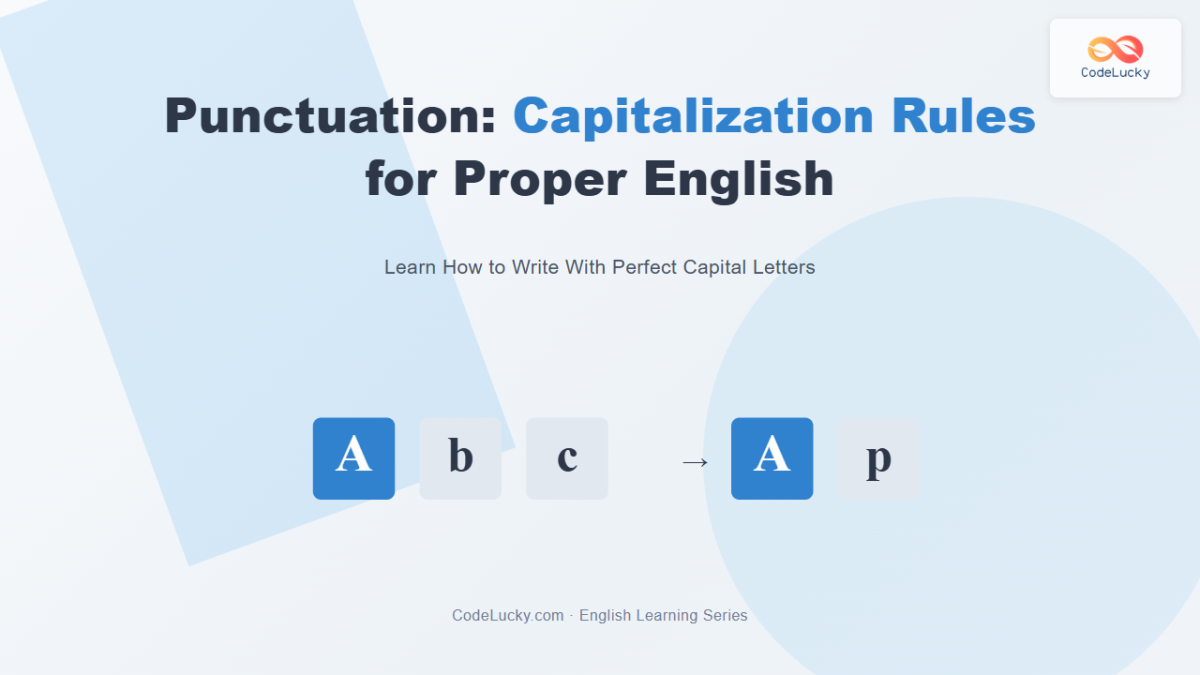 Punctuation: Capitalization Rules for Proper English — Mastering the ...
