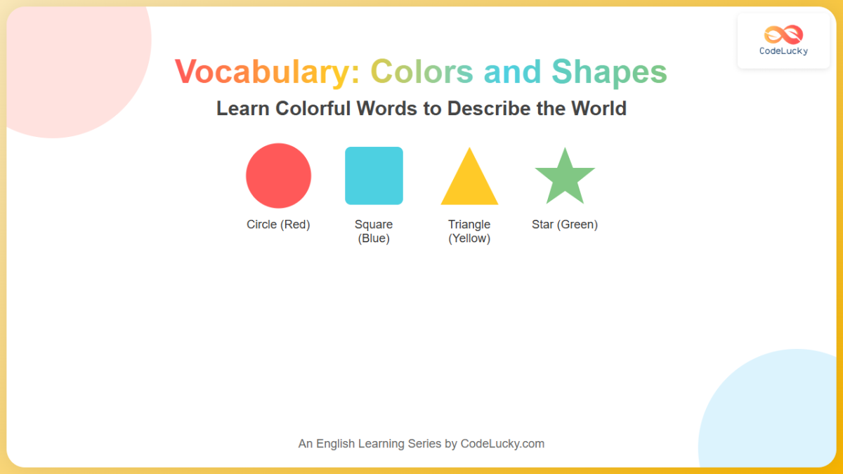 Vocabulary: Colors and Shapes for English Learners – A Complete Visual ...