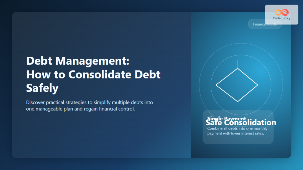 Debt Management: How to Consolidate Debt Safely and Regain Financial ...