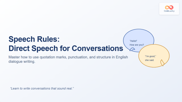 Speech Rules: Direct Speech for Conversations – Understanding How to ...