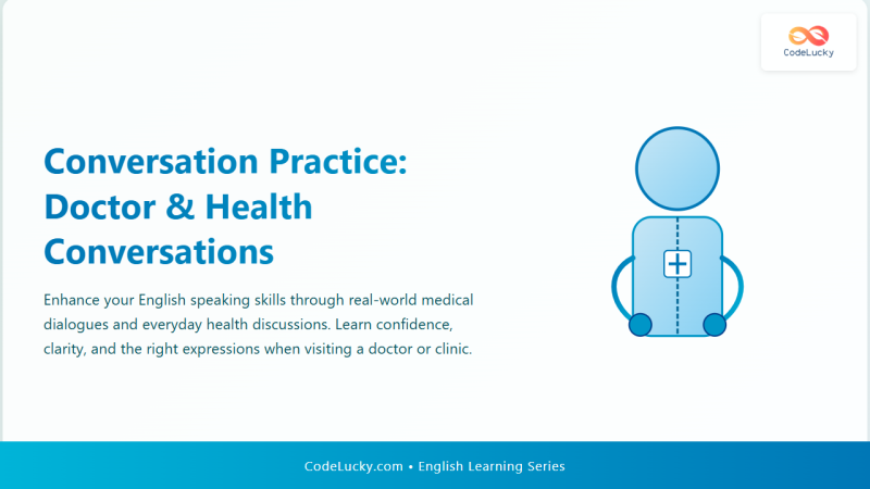 Conversation Practice: Doctor and Health Conversations for English ...