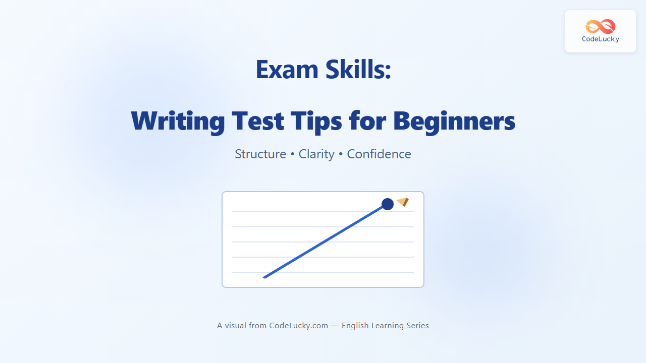 Exam Skills: Writing Test Tips for Beginners to Boost Confidence and ...