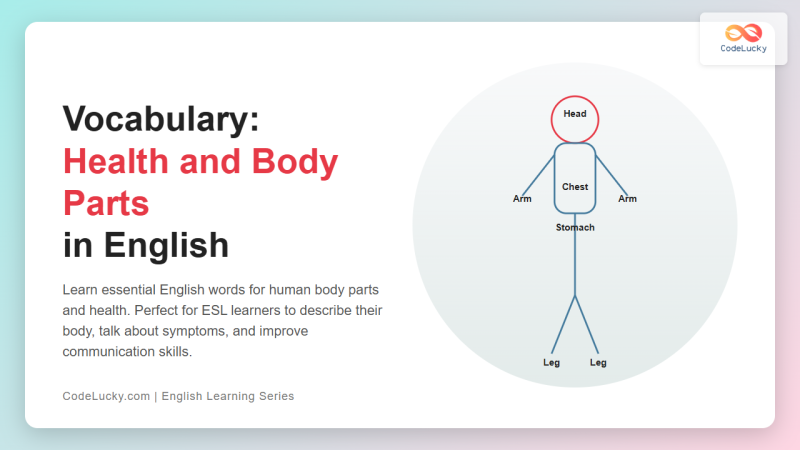 Vocabulary: Health and Body Parts Vocabulary for English Learners ...