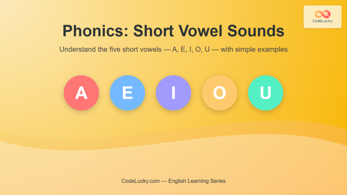 Phonics: Short Vowel Sounds Explained Simply for Beginners - CodeLucky