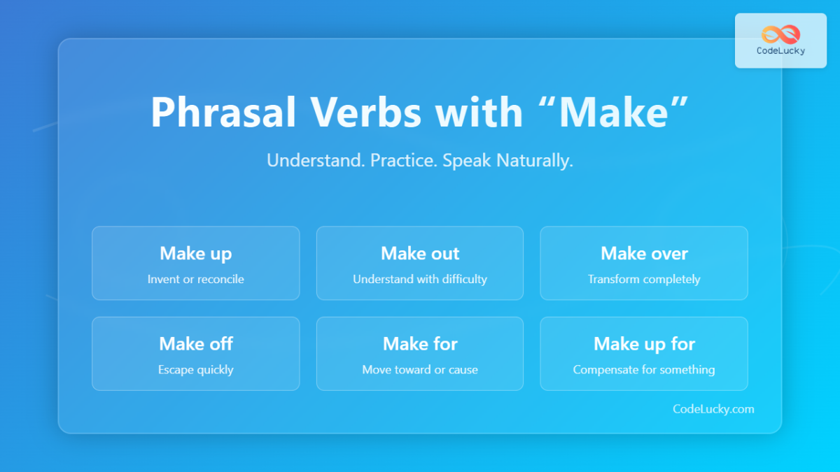 Phrasal Verbs: Common Phrasal Verbs with “Make” Explained Clearly with ...