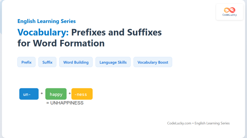 Vocabulary: Prefixes and Suffixes for Word Formation – Master English Word Building - CodeLucky