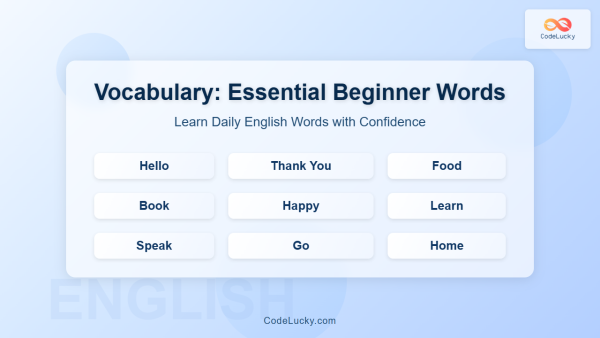 Vocabulary: Essential Beginner Words for Daily Use – Boost Your Daily ...