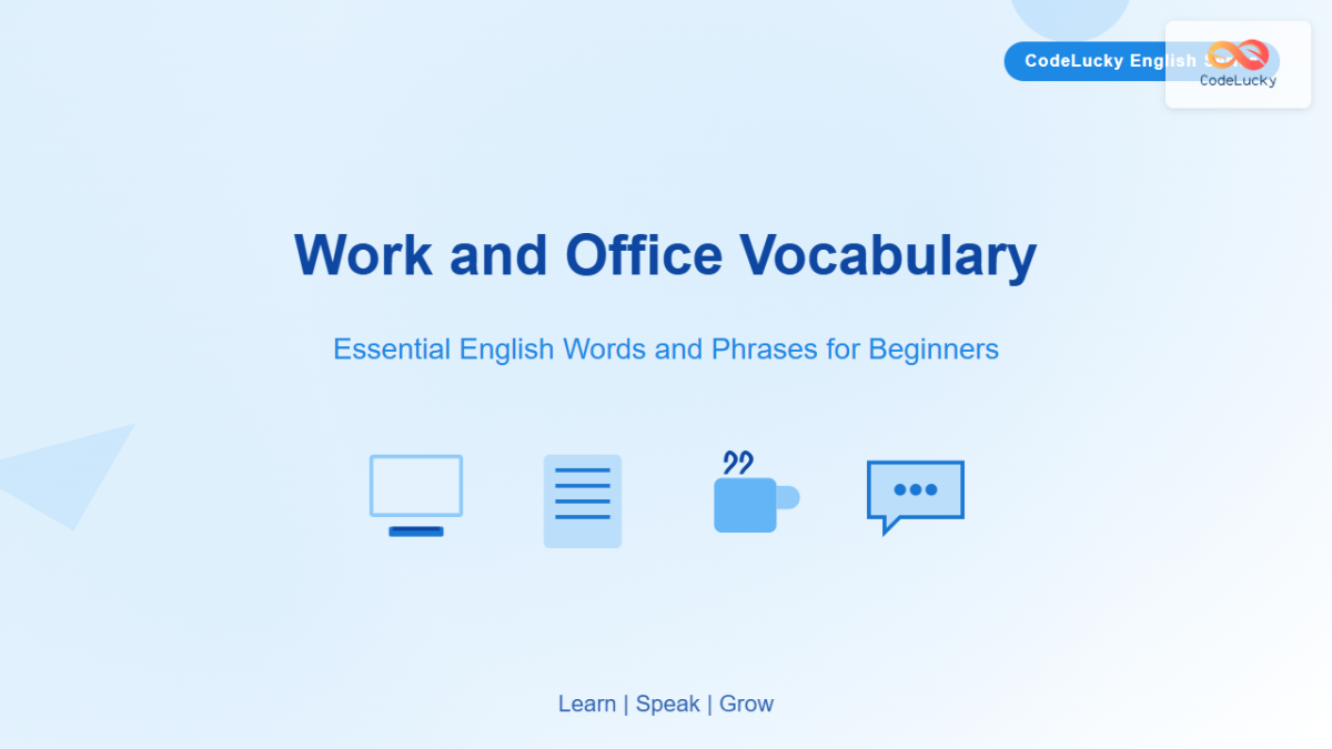 Vocabulary: Work and Office Vocabulary for Beginners – Learn Essential ...