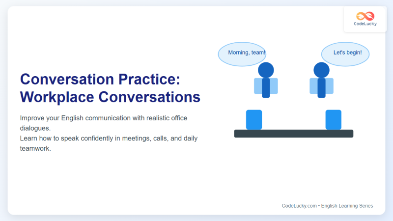 Conversation Practice: Workplace Conversations for English Learners ...