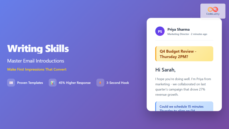 Writing Skills: Writing Email Introductions - CodeLucky